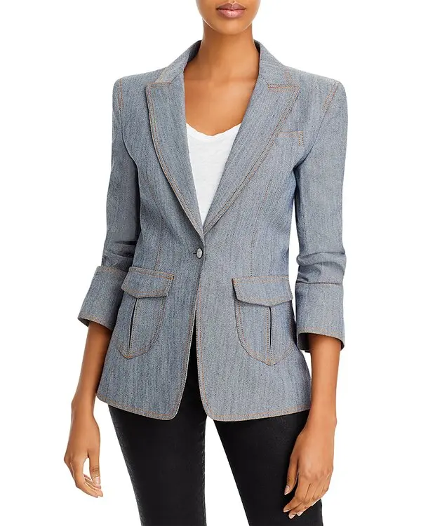 Cinq À Sept Louisa Single Breasted Blazer - Light Indigo