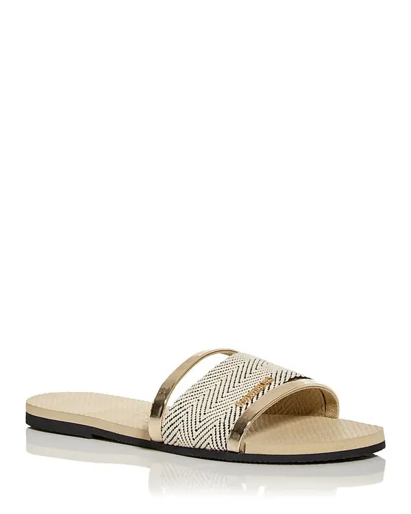 Havaianas You Trancoso Premium Slide Sandals - Sand Grey