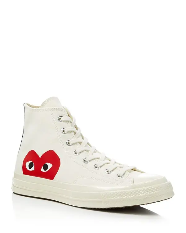 Play Comme Des Garcon X Converse Chuck Taylor High-top Sneakers - Beige