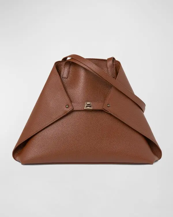 Akris Ai Cervo Medium Shoulder Tote Bag - Caramel