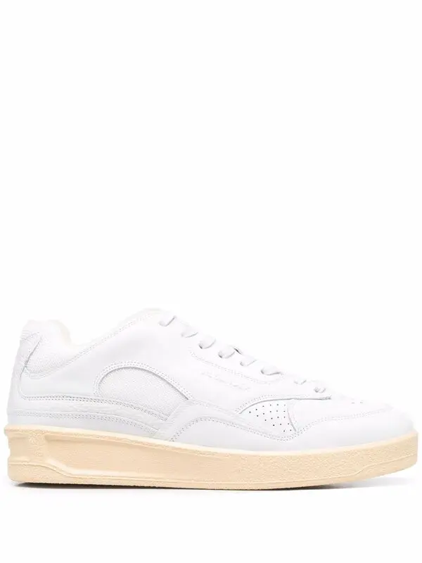 JIL SANDER Logo-embossed Low-top Sneakers - White