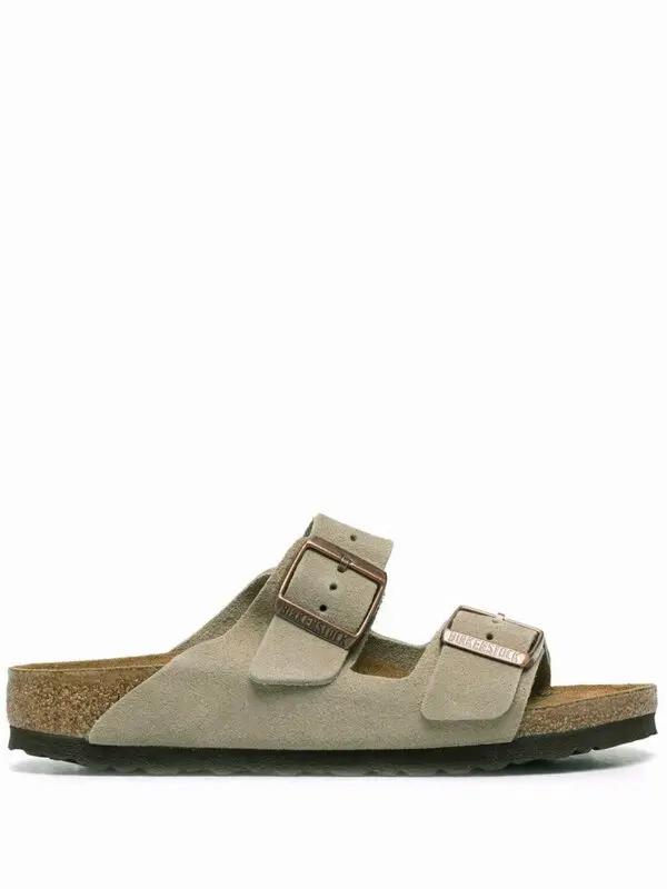 BIRKENSTOCK Arizona Soft Footbed Suede Sandals - Neutrals