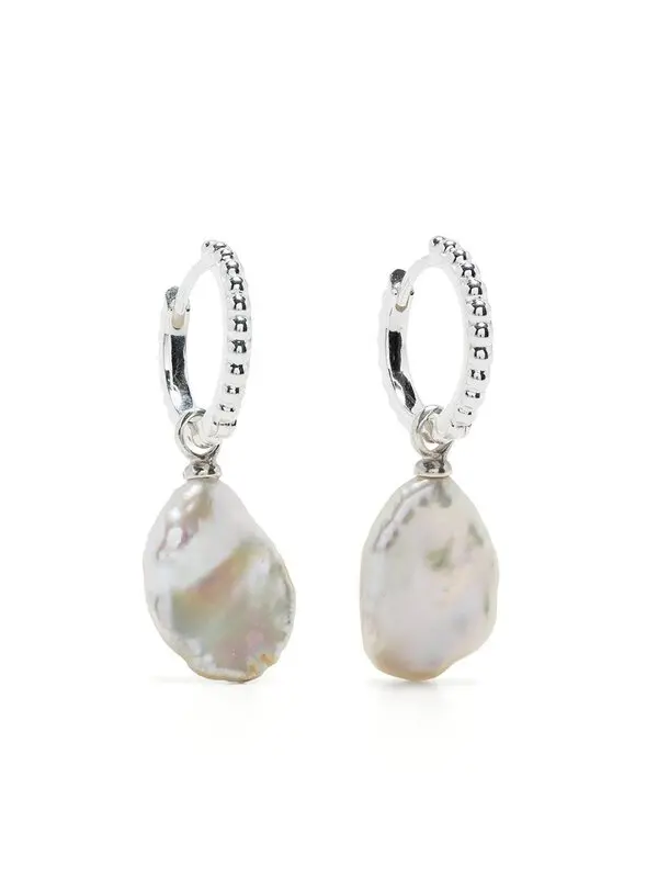 DOWER AND HALL Dotty Keshi Luna Pearl Hoops