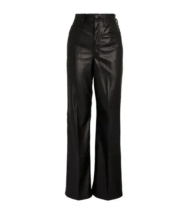 Levi'S Faux Leather '70s High Flare Jeans In Black 38% Off