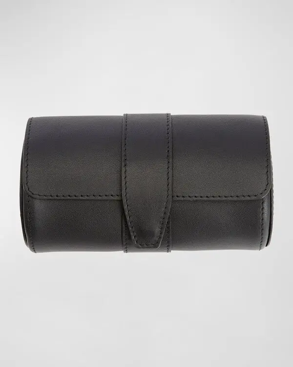ROYCE NEW YORK Personalized Leather Double Watch Roll