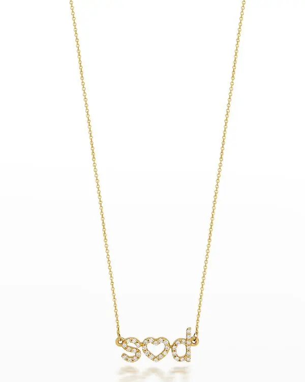 Sarah Chloe 14k Diamond Duo Necklace Gold Editorialist
