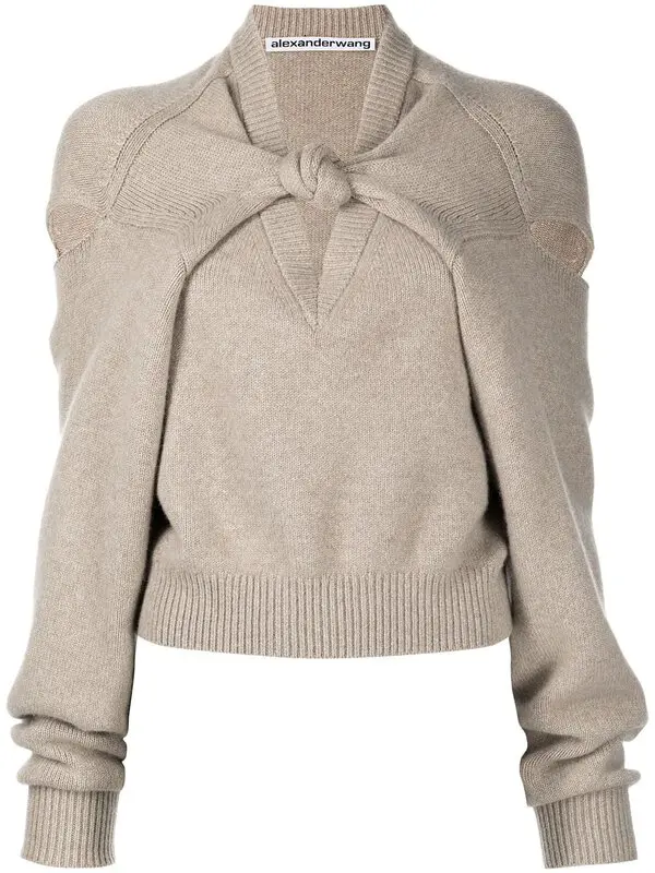 Alexander Wang Knot-detail Wool Shrug