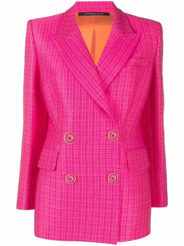 ANTONINO VALENTI Fitted Double-breasted Blazer