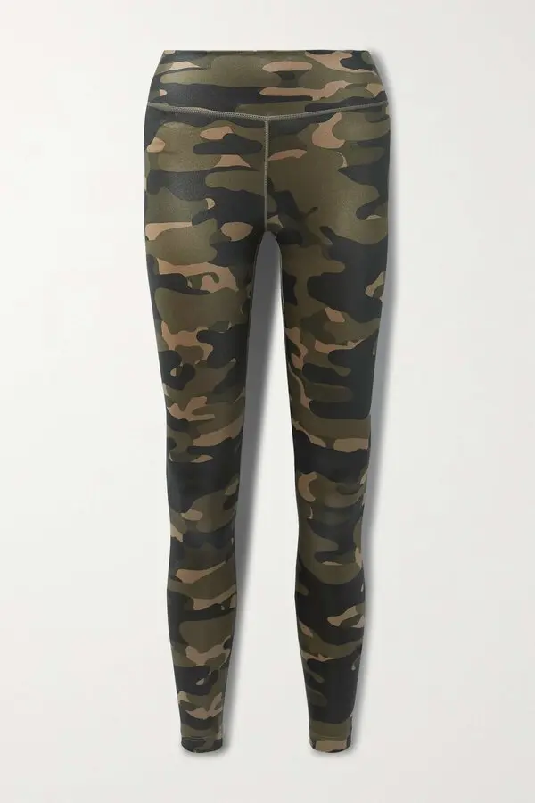 Nike One Camouflage-Print Dri-Fit Leggings Army Green Editorialist