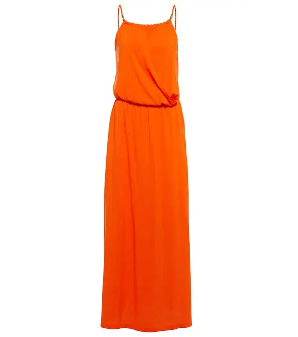 Heidi Klein Braid-trimmed Maxi Dress - Orange