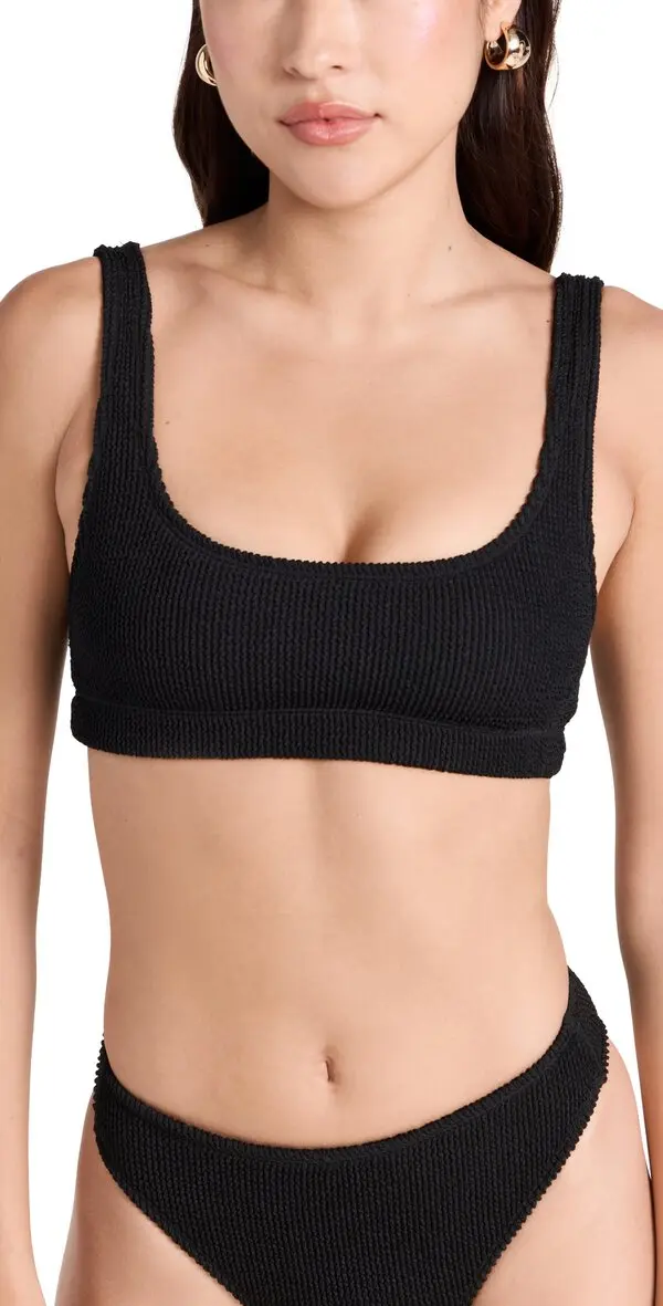 Good American Always Fits Scoop Bikini Top - Black001