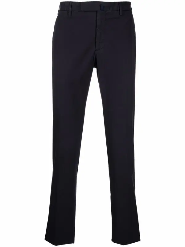 Incotex Tailored-cut Cotton Trousers - Blue