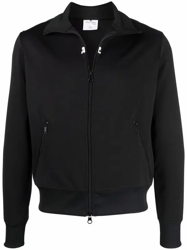 COURREGES Logo-print Roll Neck Jumper