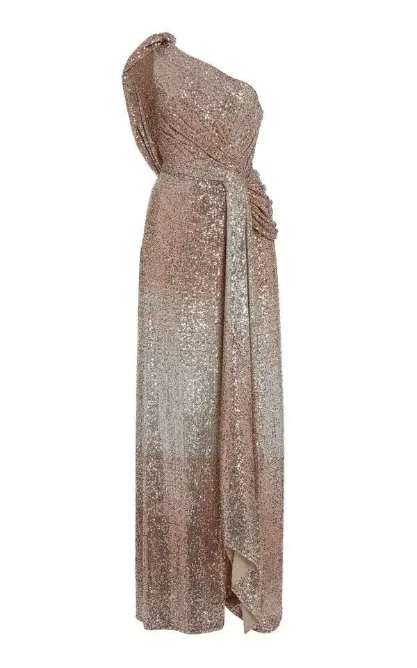 elie saab rose gold dress Look 11 – ELIE SAAB main image 1