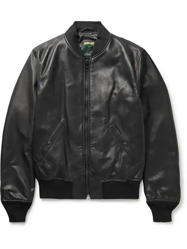 NEIGHBORHOODSchottLEATHERCOMBI MA1JACKET