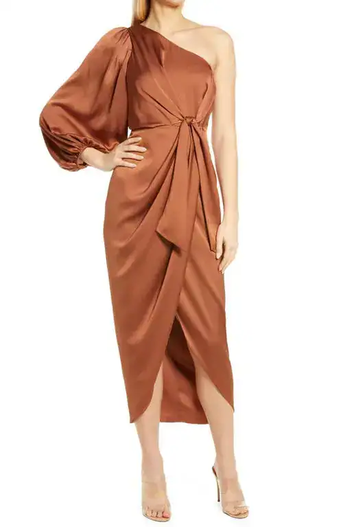 strapless open back dress Buy Luxe Tie Front One Shoulder Dress - Shona Joy main image 1