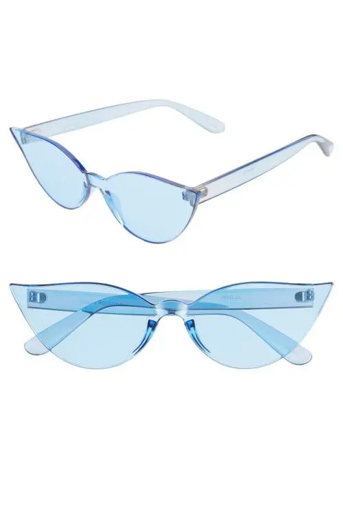 RAD + REFINED Frameless Cat Eye Sunglasses - Blue