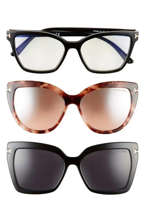 Tom Ford 53mm Blue Light Blocking Cat Eye Glasses And  display picture 1