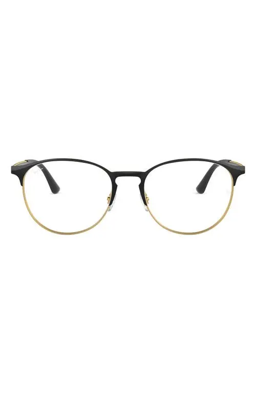 Ray-ban Clubmaster Optical Glasses - Gold/ Black