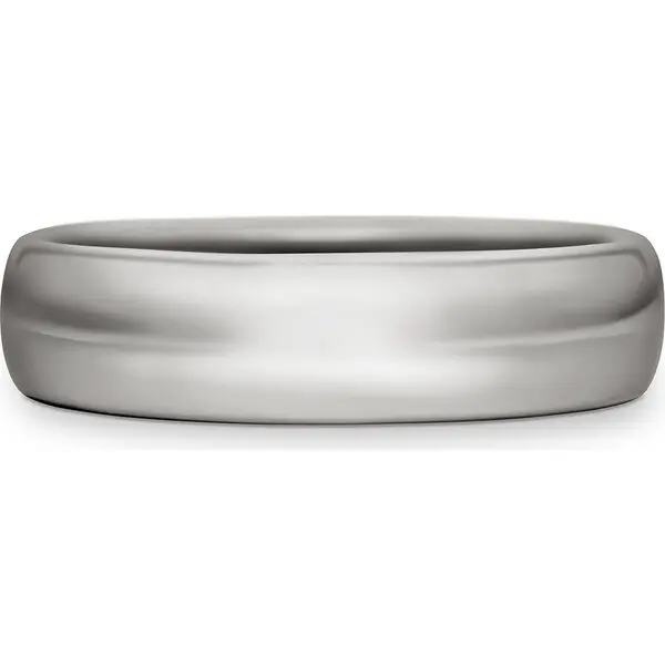David Yurman Dy Classic Band Ring - White Gold