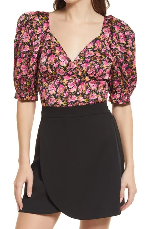 Vero Moda Elly Floral Print Crop Blouse