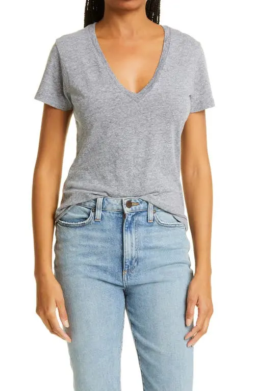 Monrow 90s V-neck T-shirt - Granite