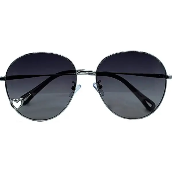 BLUESTONE SUNSHIELDS Love 53mm Polarized Sunglasses - Chrome/gray