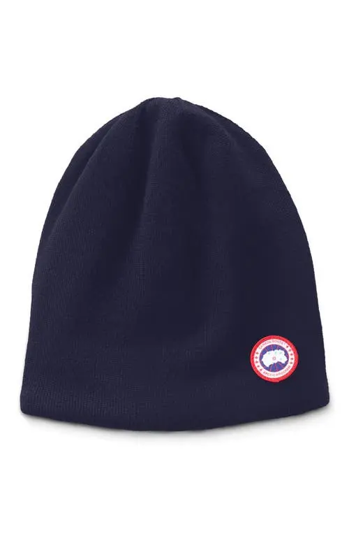 Canada Goose Standard Wool Blend Beanie - Navy Heather