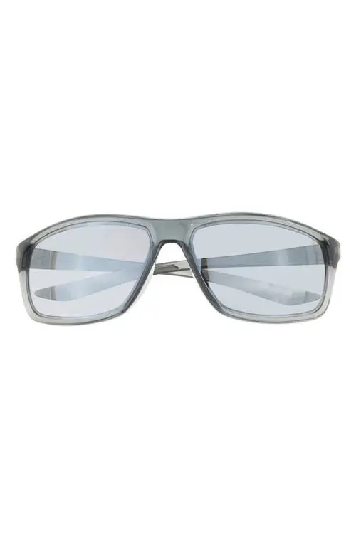 Nike Adrenaline Rectangle Sunglasses - Matte Wolf Grey/blue Mirror