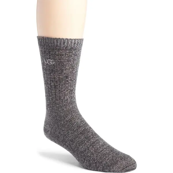 UGG Trey Ribbed Crew Socks - Blk