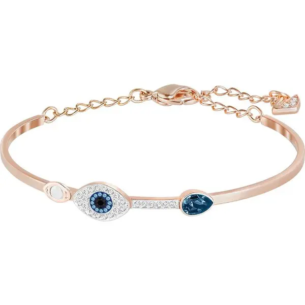 SWAROVSKI Symbolica Duo Evil Eye Bangle - Rose Gold