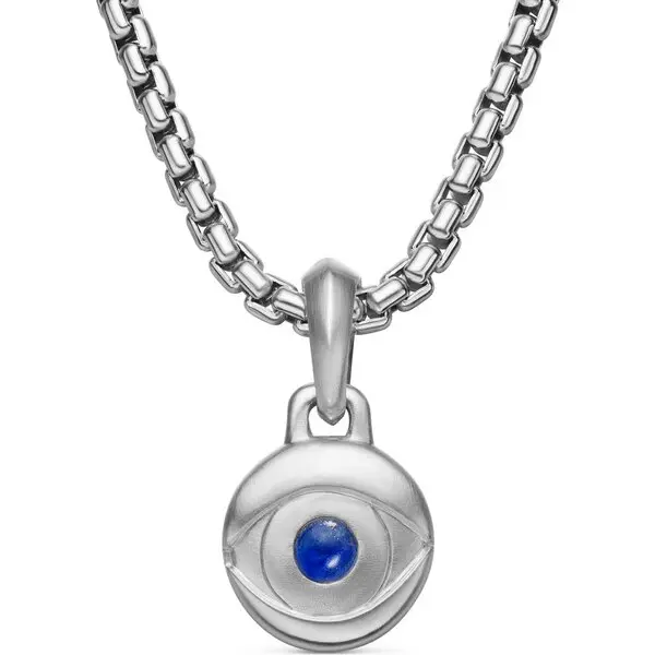 David Yurman Evil Eye Lapis Lazuli Amulet - Silver/lapis Lazuli