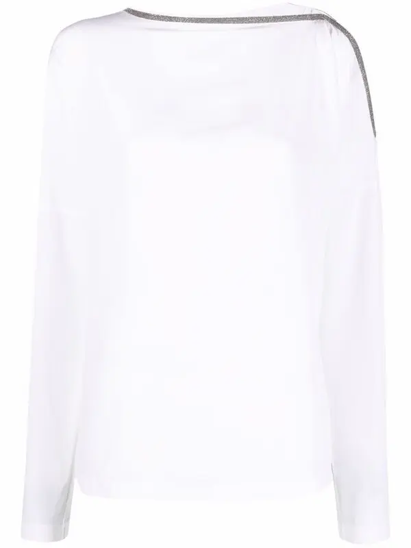 Brunello Cucinelli Cold-shoulder Blouse