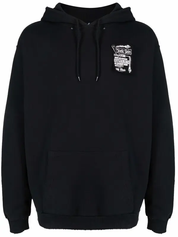RAF SIMONS X FRED PERRY Patch-detail Long-sleeved Hoodie