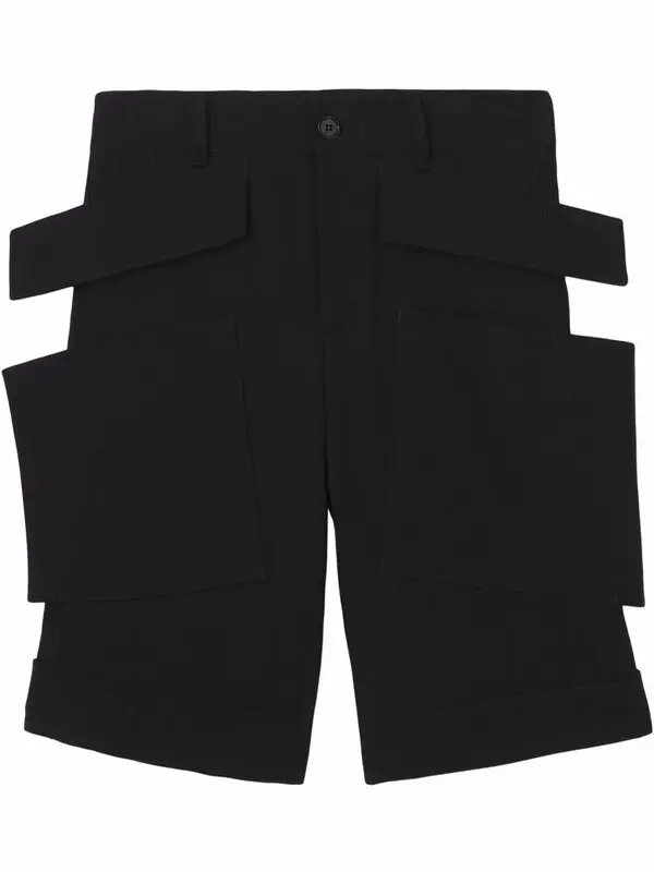 Burberry Panel-detail Wool Shorts