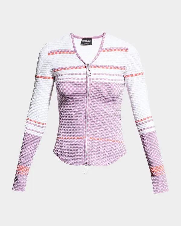 Giorgio Armani Check Ottoman Jacquard Jacket