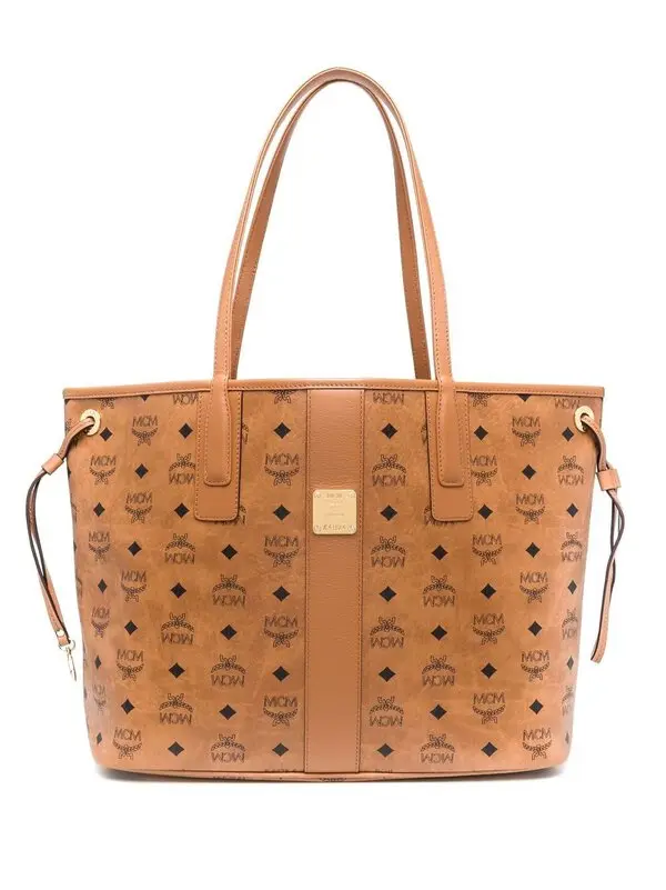 Mcm Liz Reversible Tote - Brown