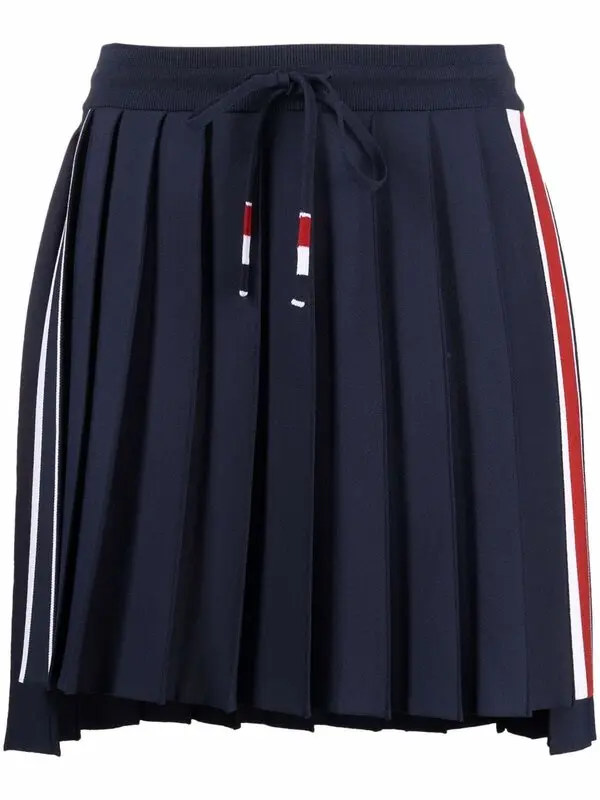 Thom Browne Pleated Mini Skirt - Blue
