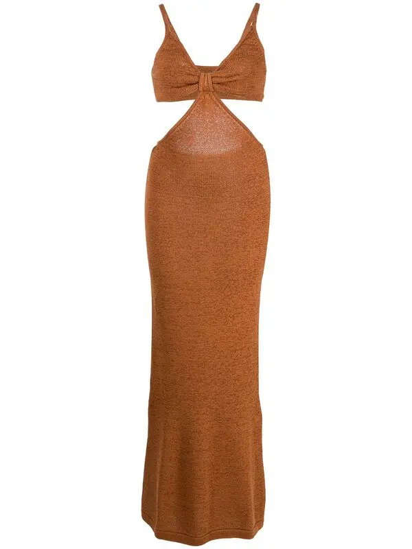 Cult Gaia Serita Open-back Dress - Brown