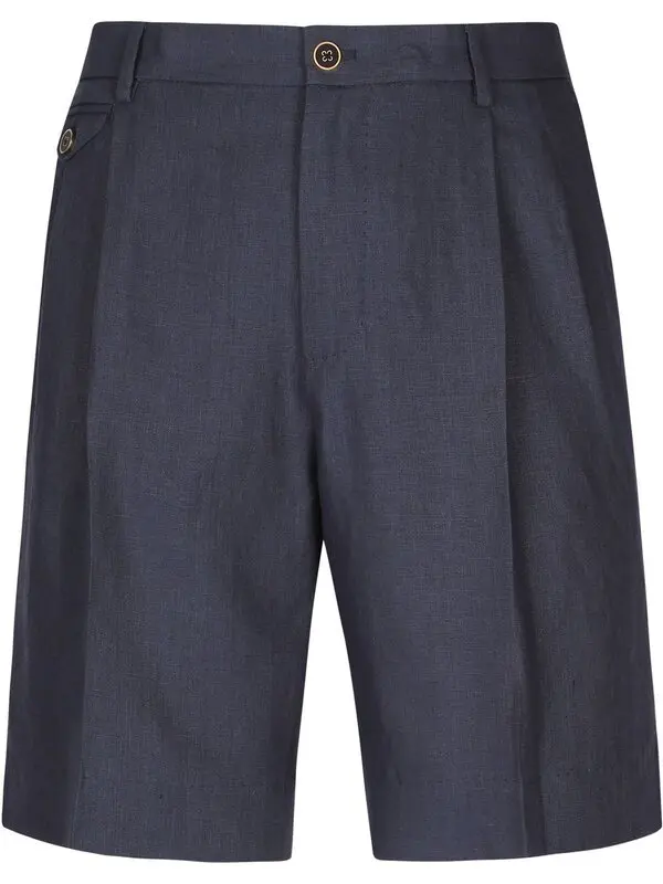 Dolce & Gabbana Tailored Linen Shorts - Blue