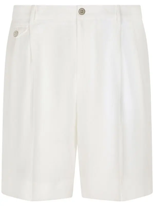 Dolce & Gabbana Tailored Linen Shorts - White