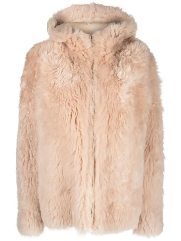 YVES SALOMON Zip-up Shearling Coat