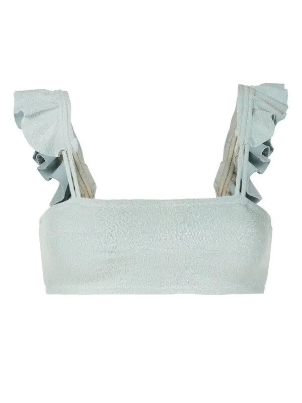 CLUBE BOSSA Zarbo Square-neck Bikini Top - Blue