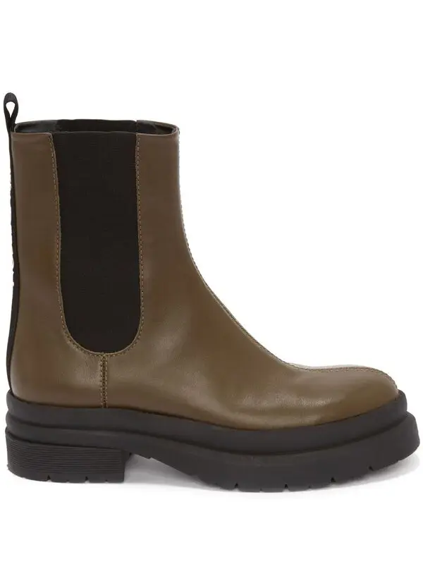 JW Anderson Calf Leather Chelsea Boots - Green
