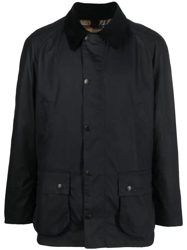 Barbour Collared Waxed Jacket - Blue
