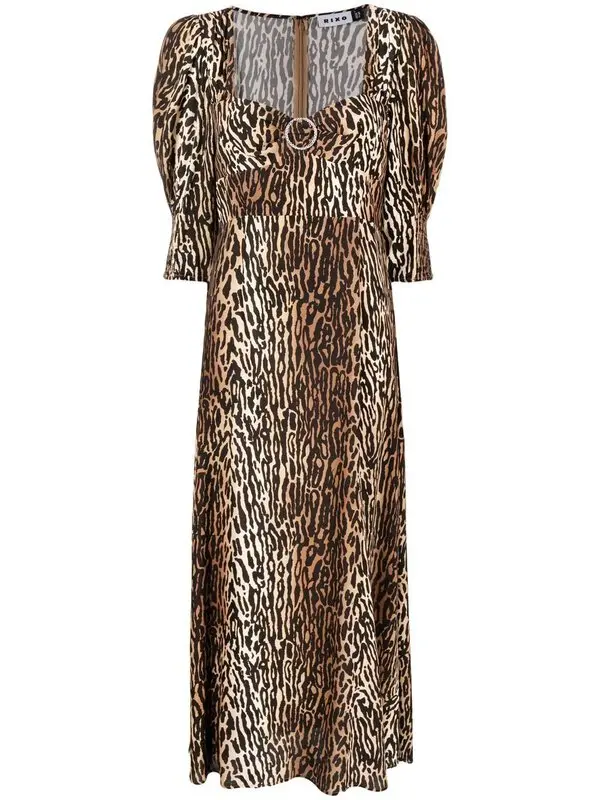 Rixo Leopard-print Midi Dress