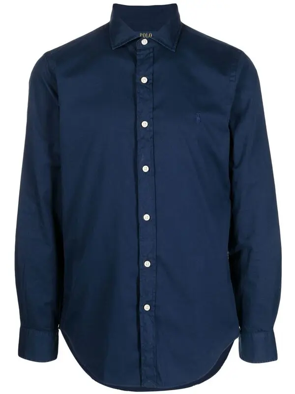 Ralph Lauren Logo-embroidered Cotton Shirt - Blue