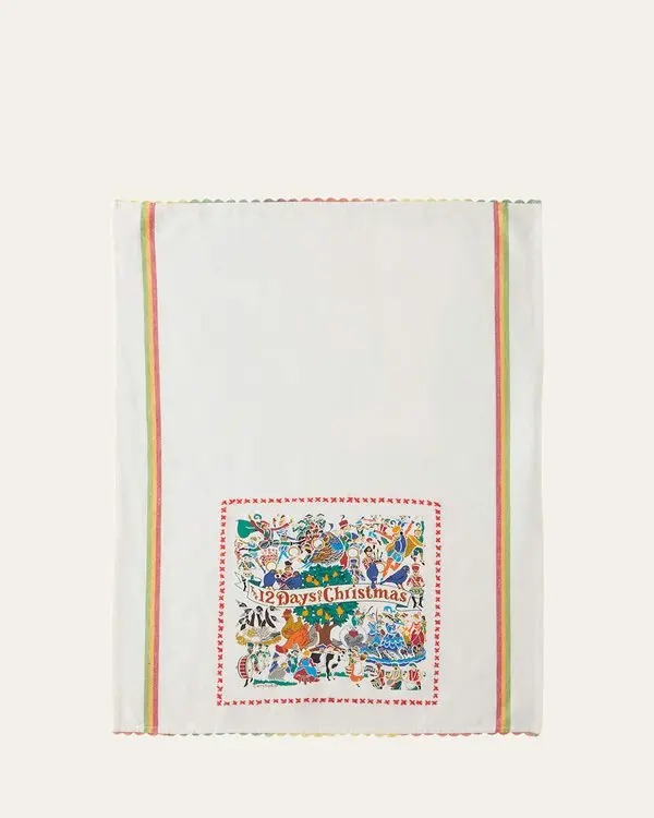 CATSTUDIO 12 Days Of Christmas Dish Towel