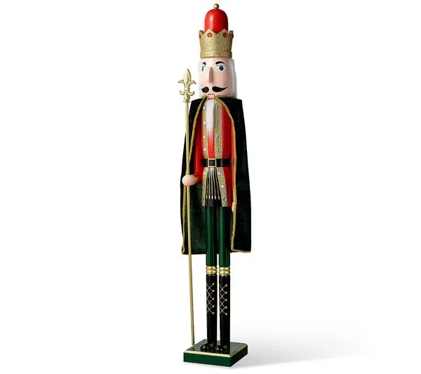 GLITZHOME 42' Indoor Outdoor Christmas King Nut Racker