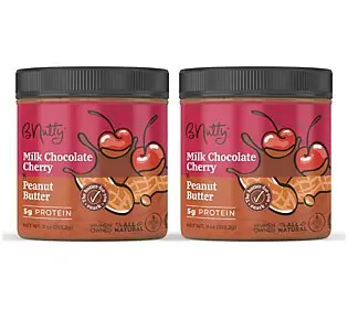 B.NUTTY 9 Oz. Bnutty Milk Chocolate Cherry Gourmet Eanut Butter
